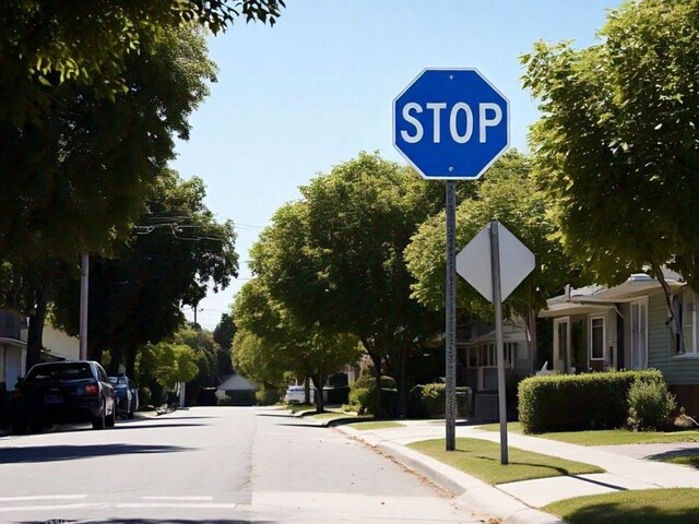 अगर रास्ते में दिखे नीले बोर्ड पर लिखा STOP का साइन, तो तुरंत हो जाएं ...