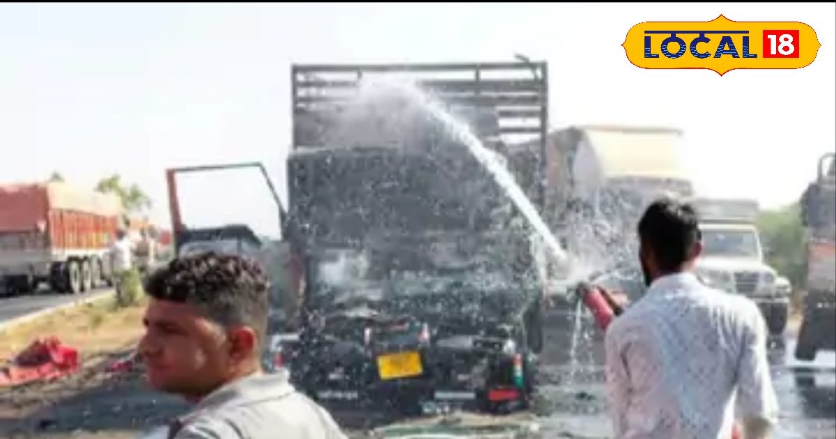 pali fire incident truck burst entire highway got jammed