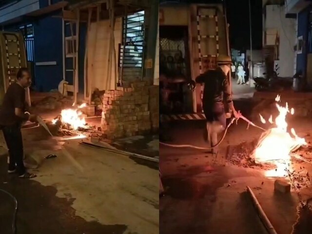 Dewas Fire: खाना बनाते वक्त सिलेंडर से गैस लीक, धीरे-धीरे भड़की आग ...