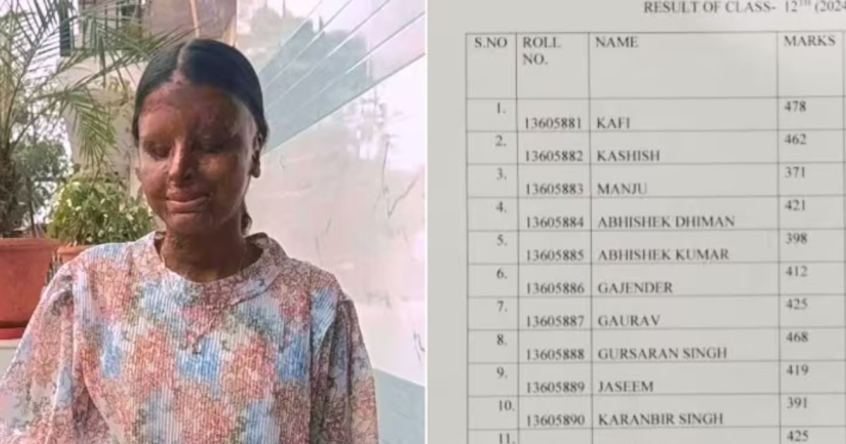 cbse result 2025 acid attack survivor kafi top 12th class chandigarh ...