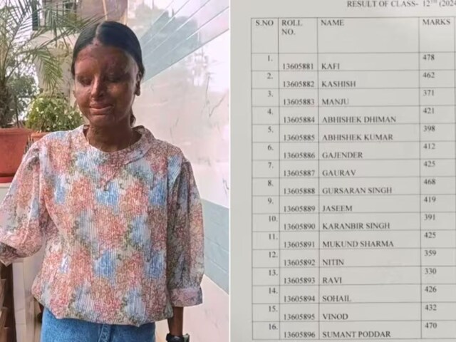 cbse result 2025 acid attack survivor kafi top 12th class chandigarh ...
