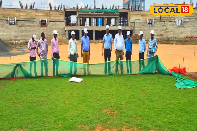 Bihar first international cricket stadium in rajgir made by black soil ...