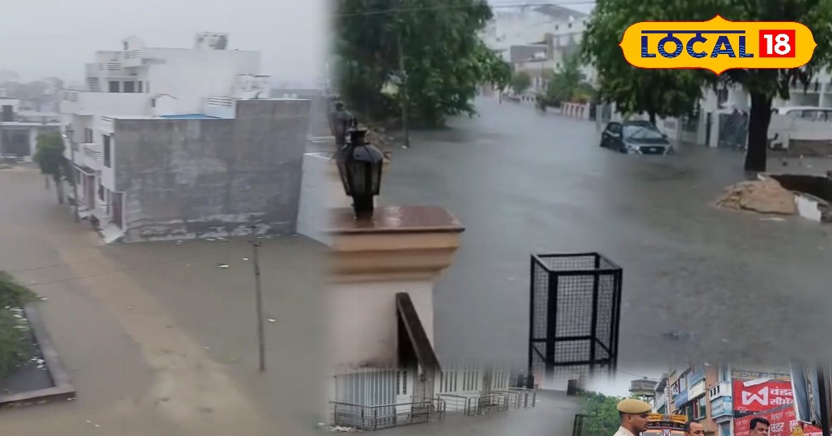 Ground Report: पाली मे बरस रहा मौसम का कहर! बारिश में डूबी सड़कें ...