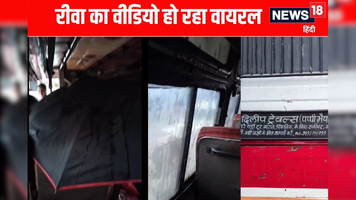 Rewa Viral Video: गजब हो गया..., बस के अंदर छाता लेकर लोगों ने किया सफर ...