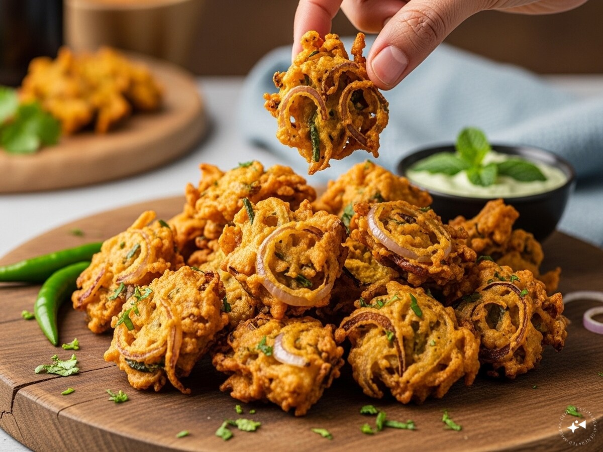 How to Make Besan Onion Pakoras Crispy Onion Besan Pakoda Recipe ...