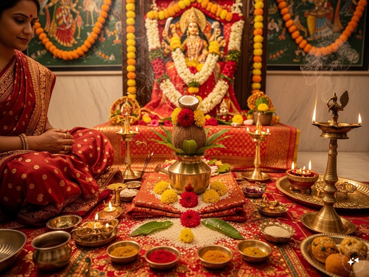 Shardiya Navratri 2025 Kalash Sthapana Vidhi muhurat | shardiya ...