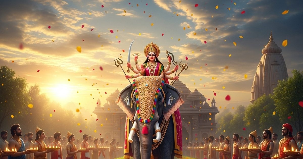 Shardiya Navratri 2025 maa durga ka aagman aur prasthan kis vahan par ...