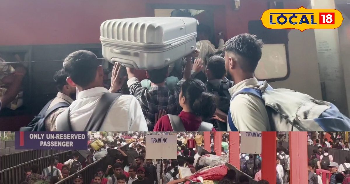 Crowd at Delhi railway stations for Bihar travel during Chhath Puja ...