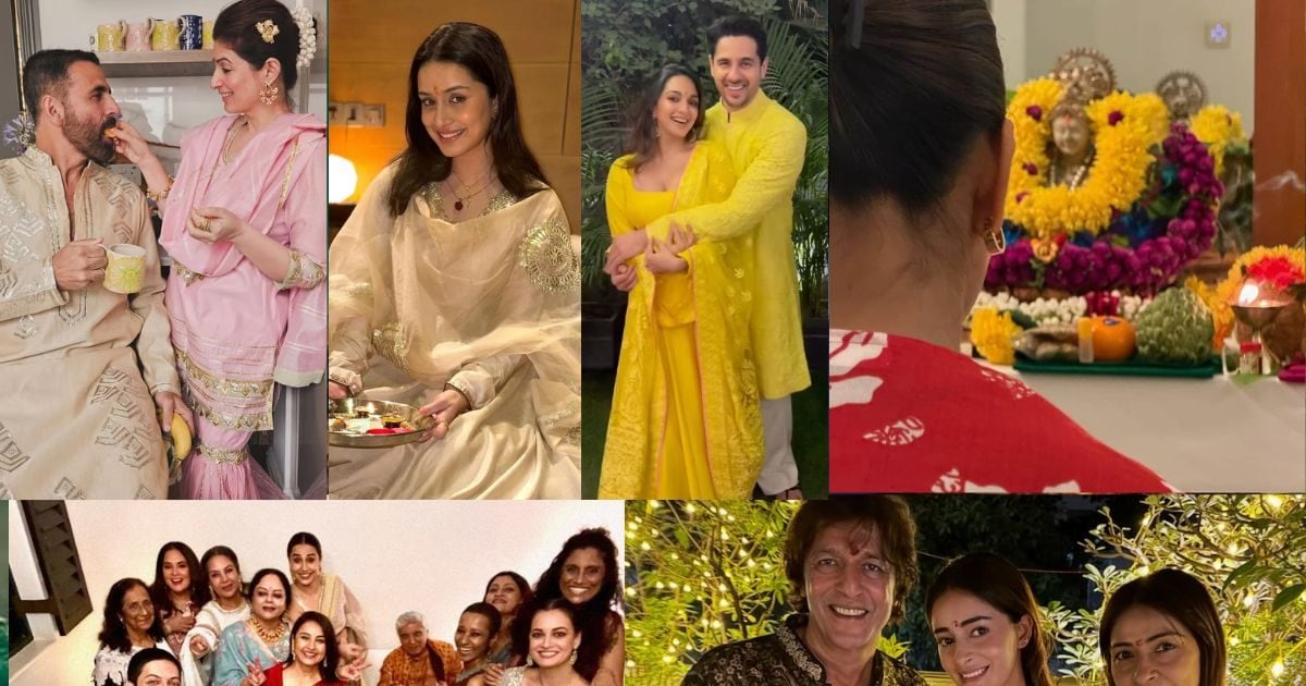 गौरी खान ने की लक्ष्मी पूजा तो ट्विंकल ने खिलाई अक्षय को मिठाई...जगजग ...