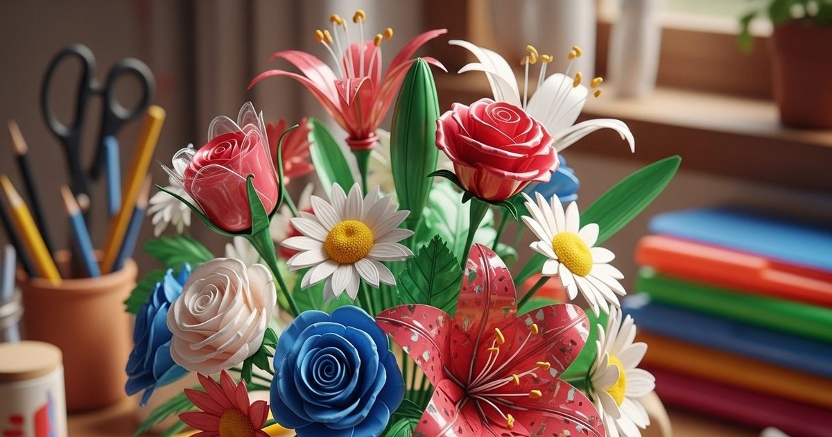 DIY plastic flower craft। कचरे से घर की सजावट के आइडिया - News18 हिंदी