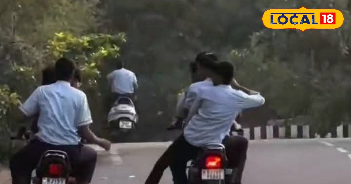 जोधपुर में स्कूली बच्चों का बाइक स्टंट वायरल | Jodhpur School Kids Dangerous Bike Stunt Viral Video