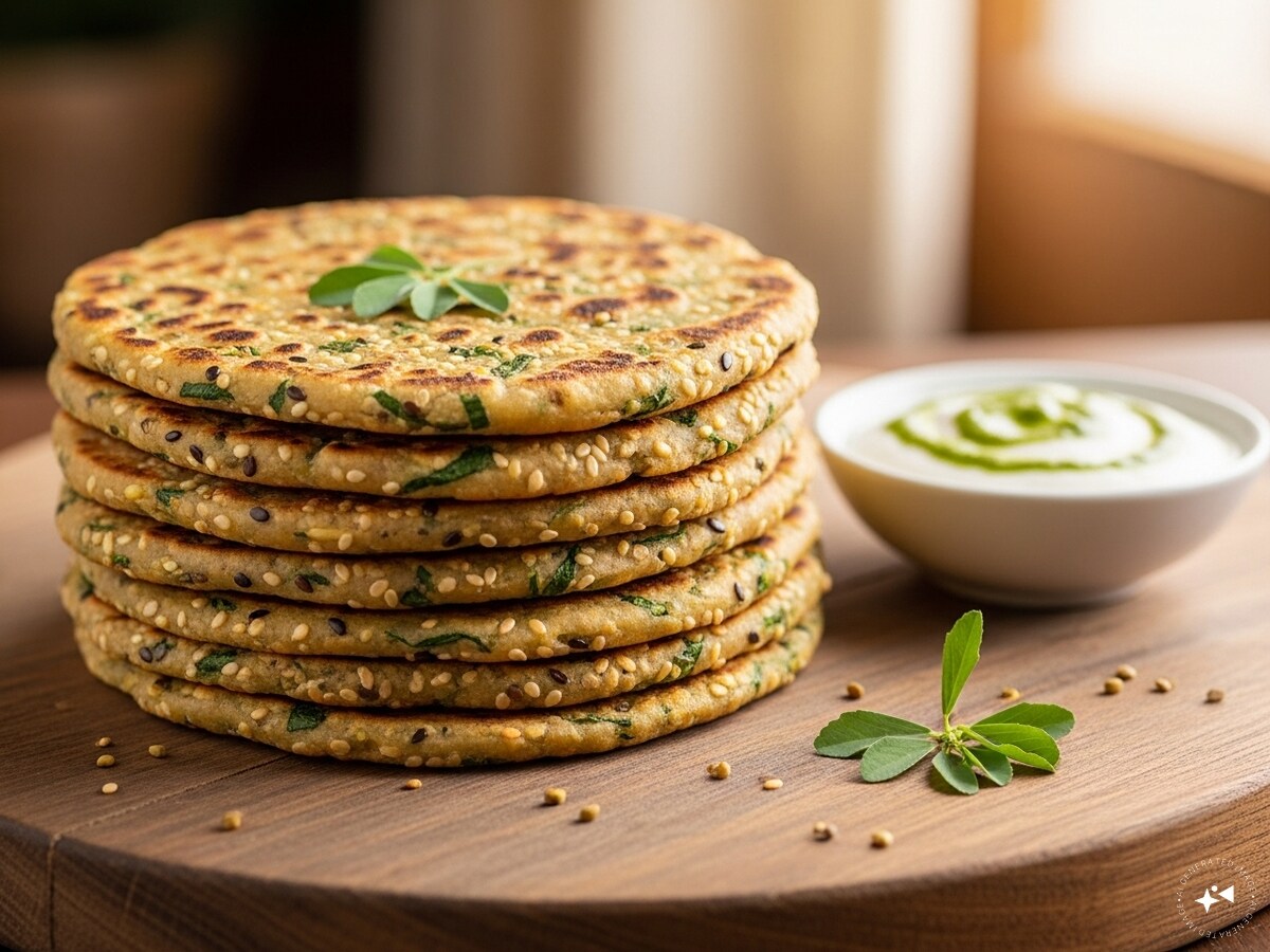 Multigrain Methi Thepla Recipe। मल्टीग्रेन मेथी थेपला रेसिपी - News18 हिंदी