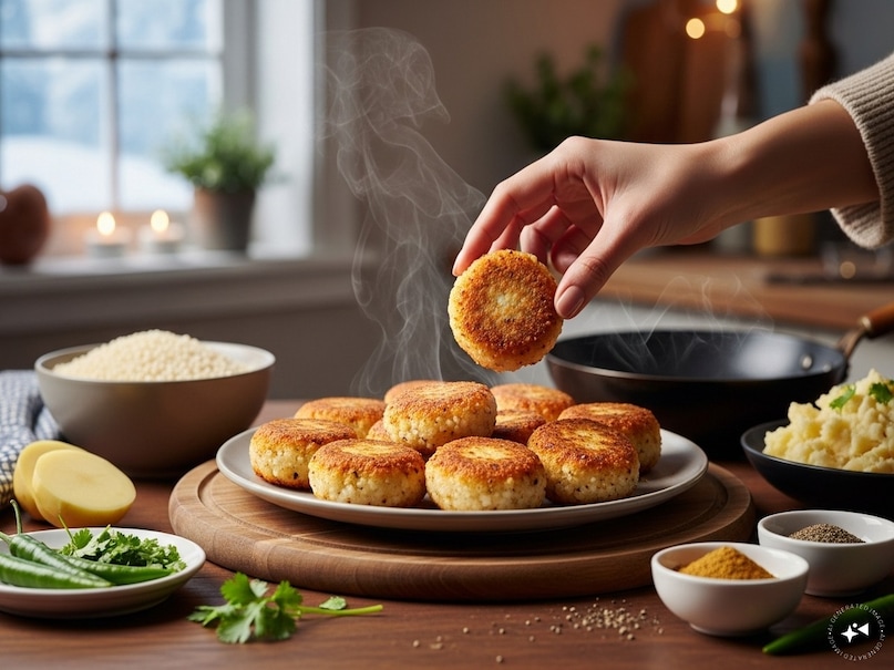 Sabudana Tikki Recipe । सर्दियों में क्रिस्पी साबूदाना टिक्की बनाने के ...