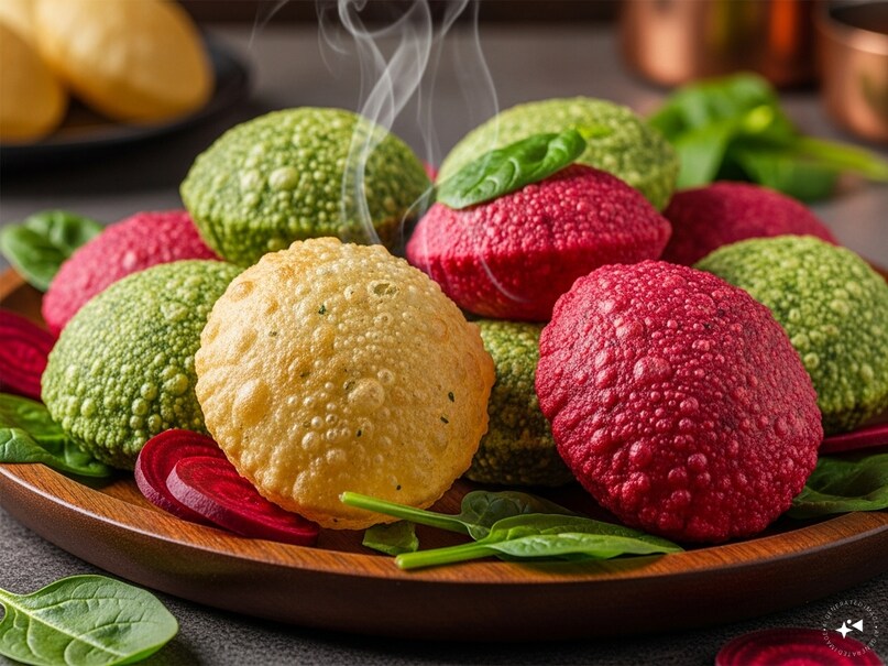 Rainbow Puri Recipe। रंगीन पूरी रेसिपी - News18 हिंदी
