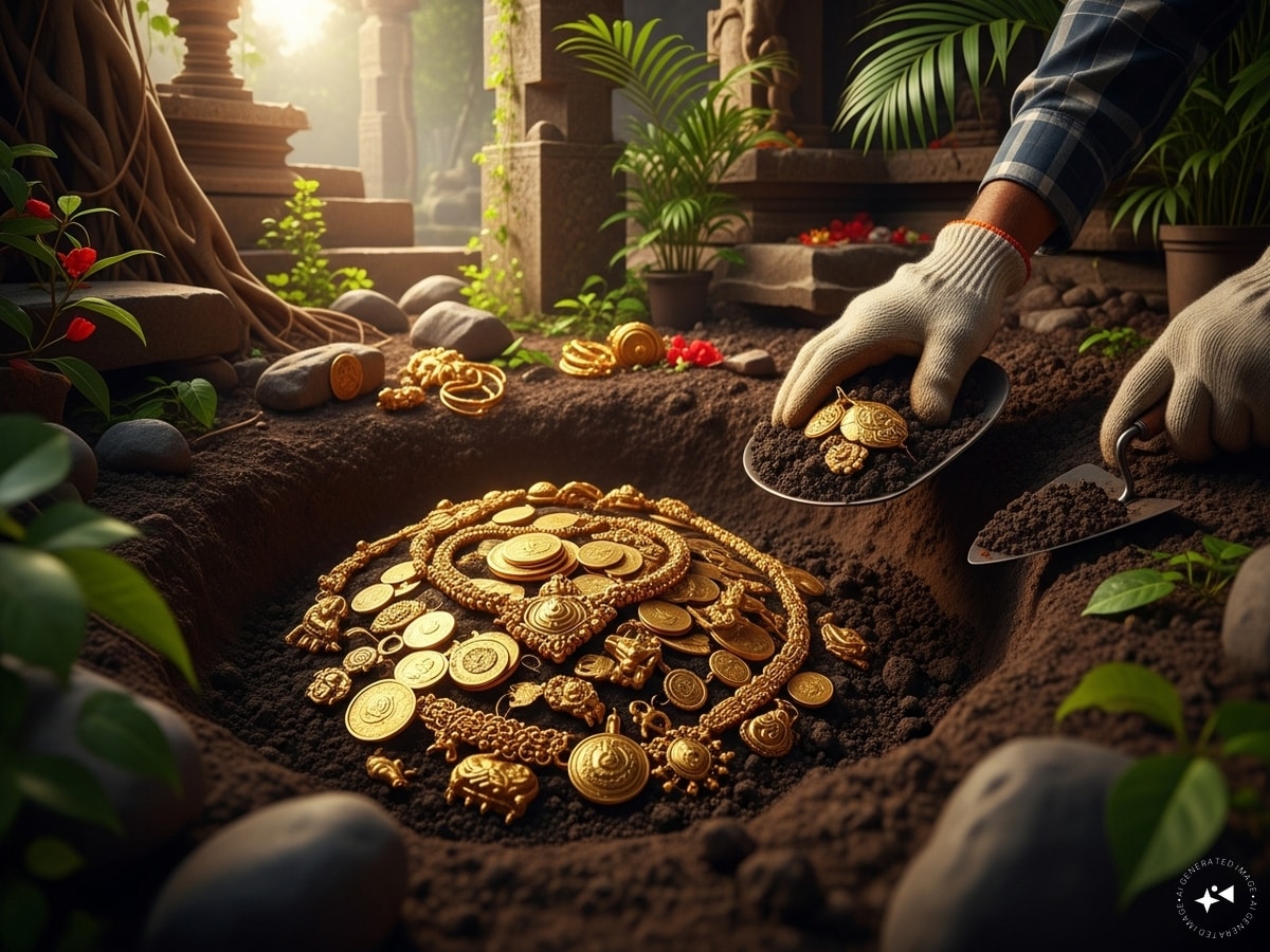 Gold Treasure | Karnataka News | Hubballi Gold Ornaments Found - कैसे ...