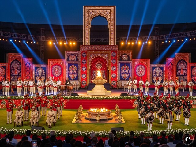 SMS Stadium Amar Jawan Jyoti Show | Rajasthan Police Band Program | DGP ...