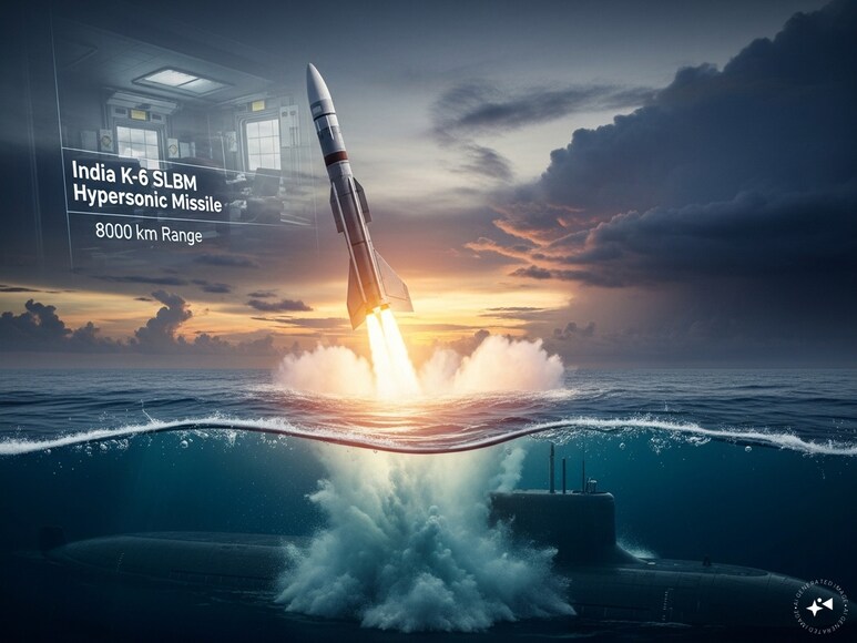 India k6 SLBM Hypersonic Missil | K-6 SLBM vs Agni-V- 8000 KM रेंज वाली ...