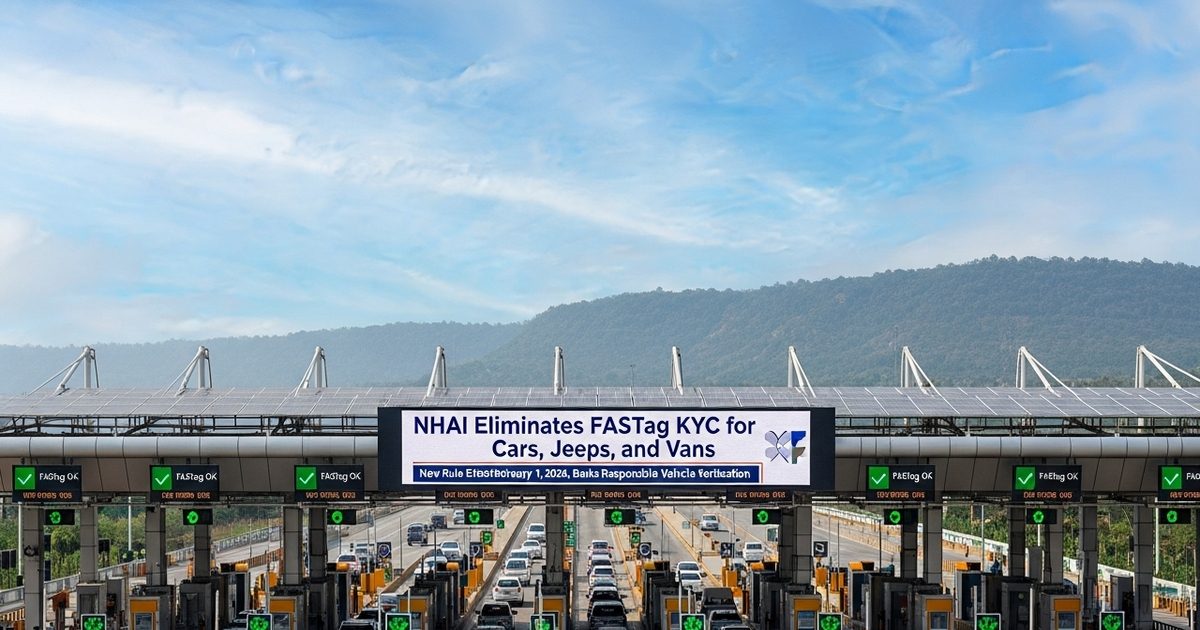 2026 से कार चालकों को राहत, FASTag KYV प्रक्रिया खत्म-NHAI का नया नियम ...