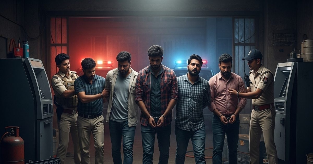 भोपाल में ATM काटकर डकैती करने वाला गिरोह पकड़ाया, हरियाणा के 5 आरोपी ...