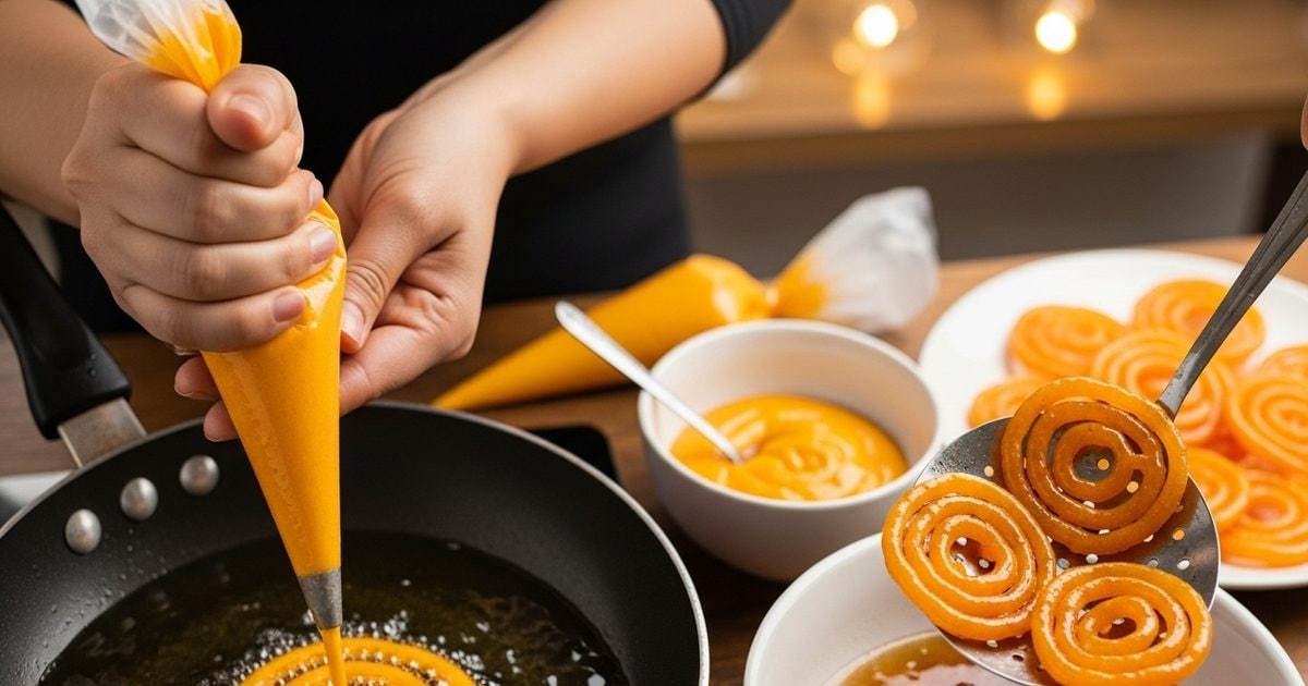 Jalebi Making at Home। 10 मिनट में कुरकुरी जलेबी रेसिपी - News18 हिंदी