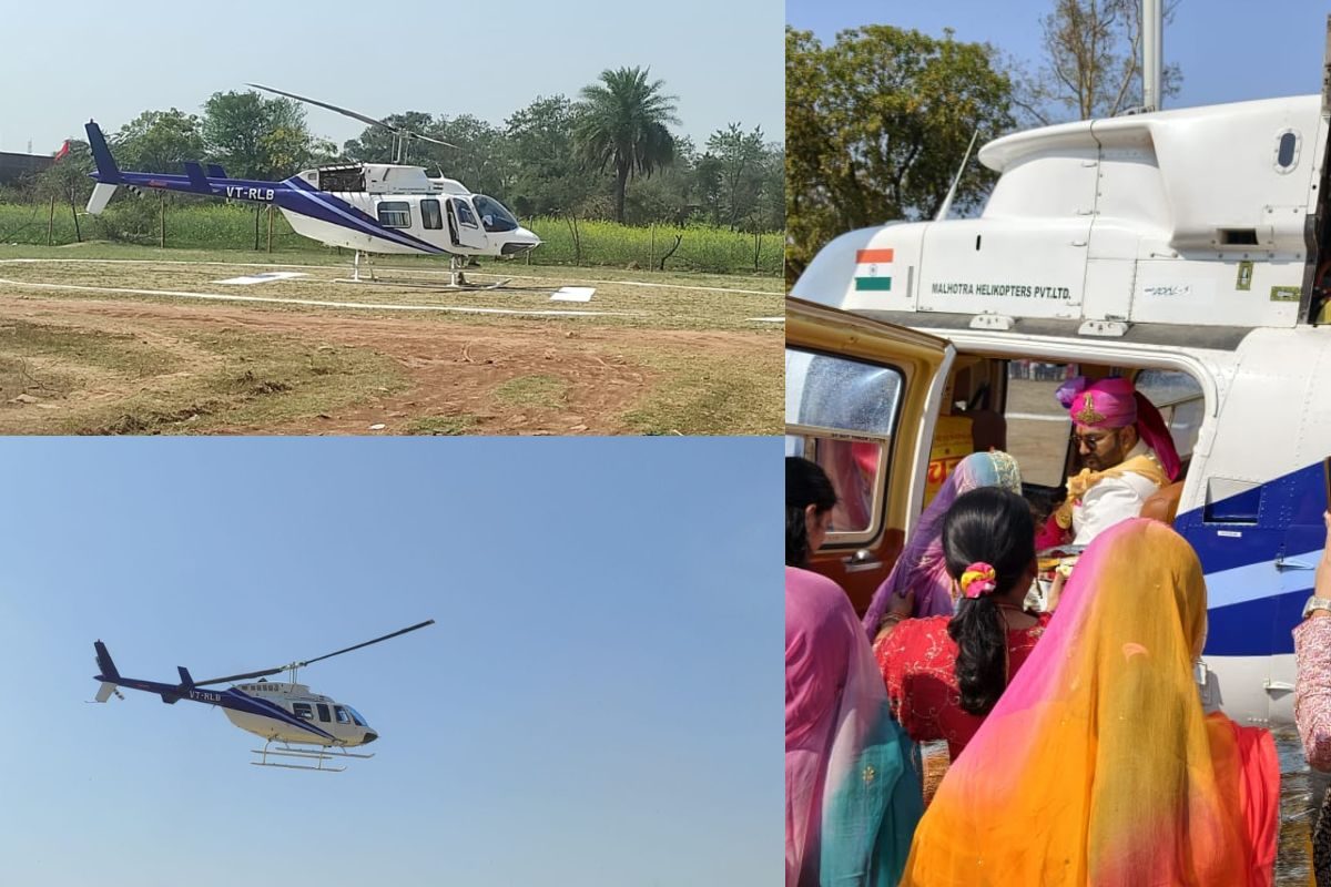 Farmer father uses helicopter to give daughter a unique wedding send ...