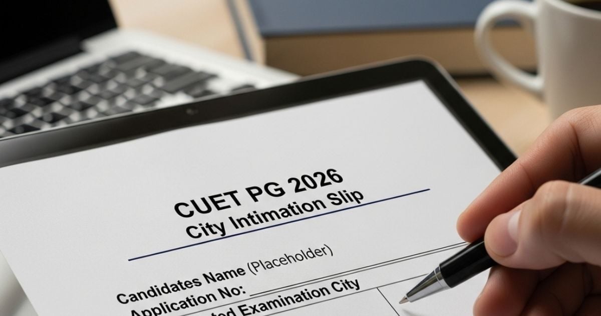 CUET PG 2026: NTA ने जारी की सिटी इंटिमेशन स्लिप, ऐसे करें डाउनलोड ...