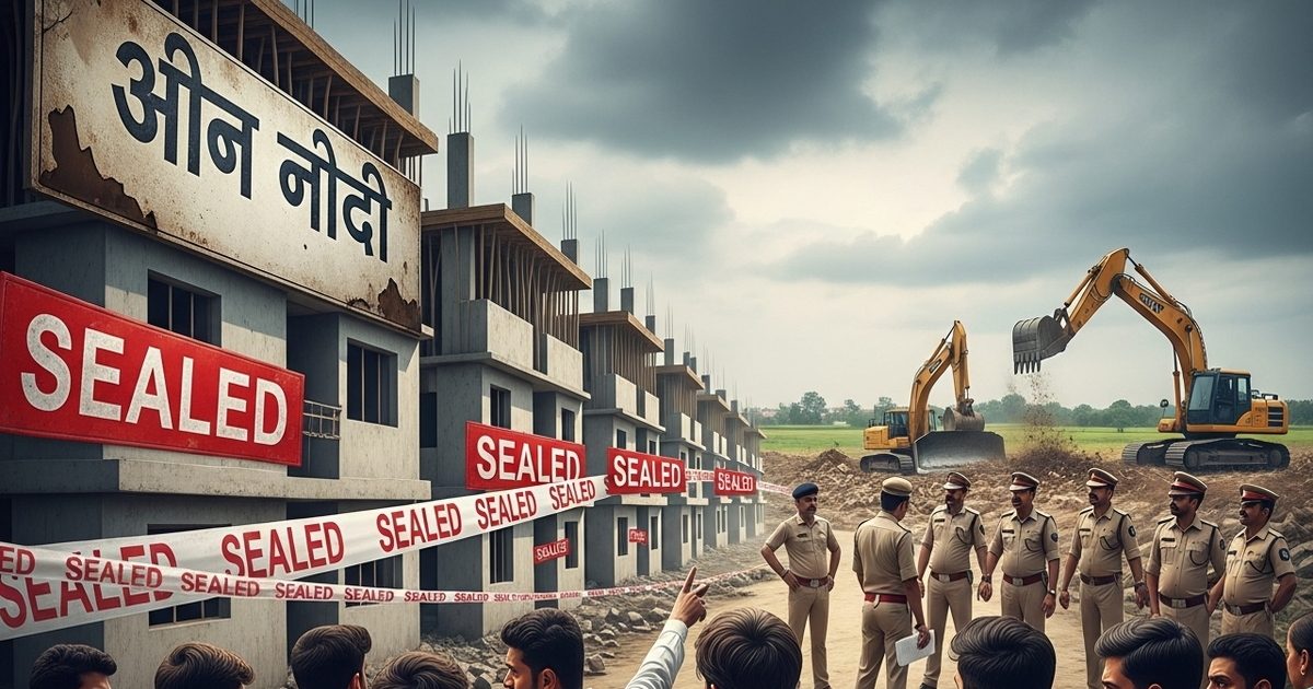 Hindon Floodplain Demolition| Greater Noida News| Illegal Flats Greater ...