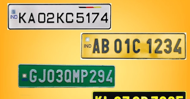 Number Plate Colour Meaning: क्यों होती हैं अलग-अलग रंग की नंबर प्लेट ...