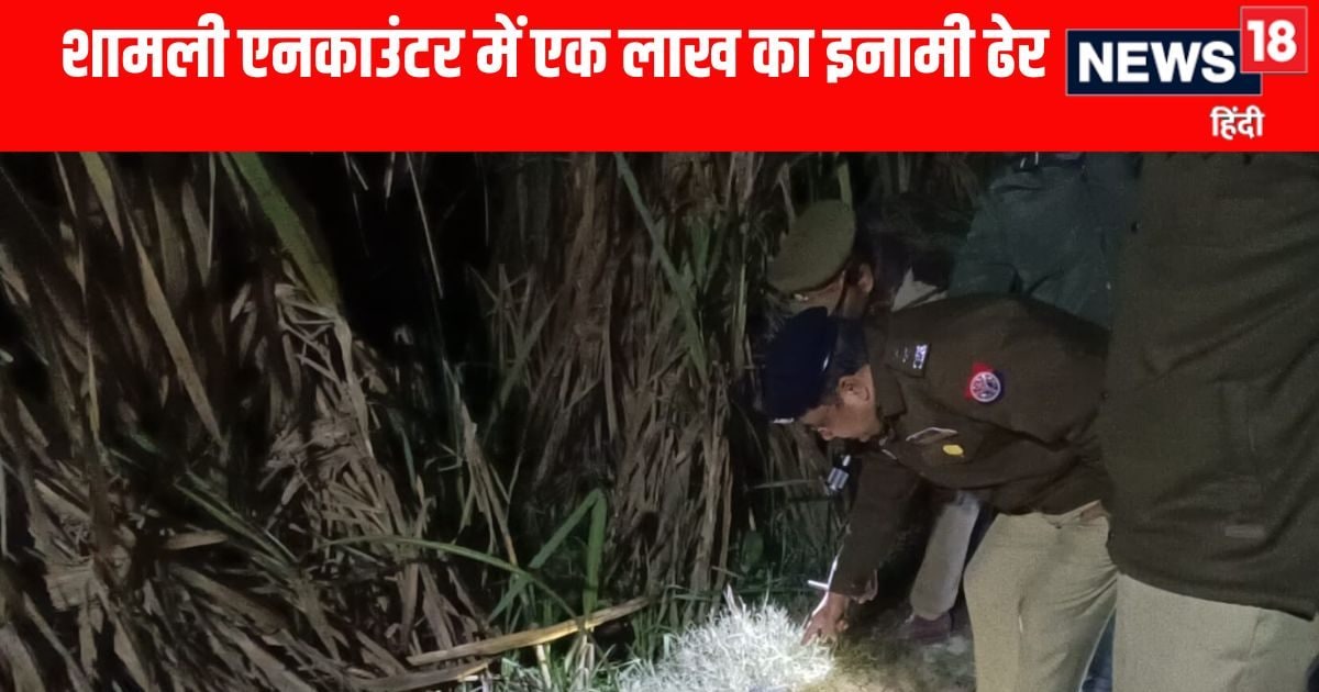 Shamli Police Encounter: शामली में एक लाख का इनामी लुटेरा रिहान ढेर ...