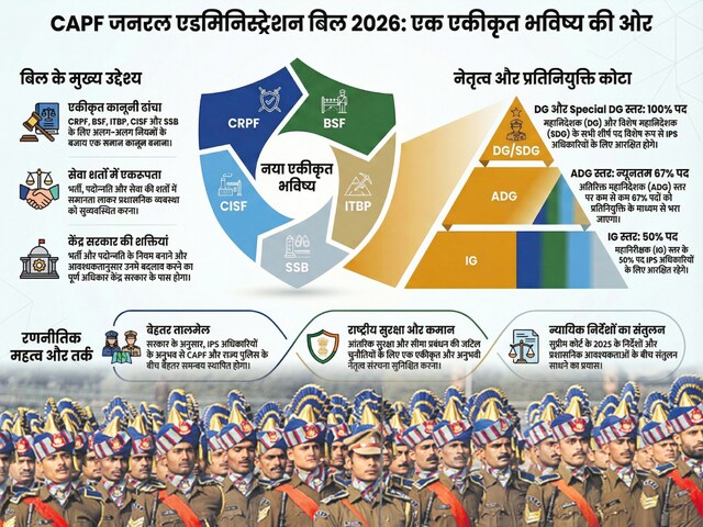 CAPF Bill: IG पोस्‍ट पर कैडर के लिए 50% सीट्स, IPS डेप्‍युटेशन को लेकर ...
