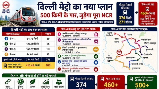 Delhi Metro Expansion: जल्‍द तैयार होगा 500KM का महा मेट्रो नेटवर्क ...