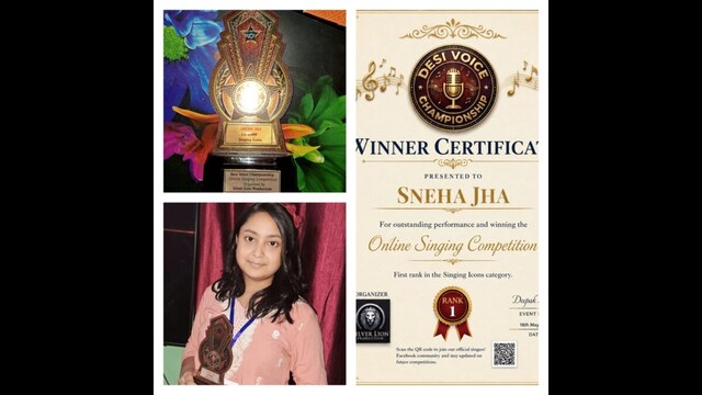 purnea sneha jha wins desi voice championship 2026 national singing ...