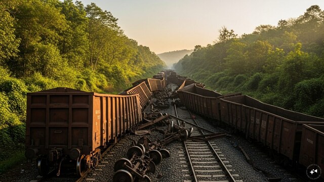goods train derailment in ranchi dhanbad division rajhara station know ...