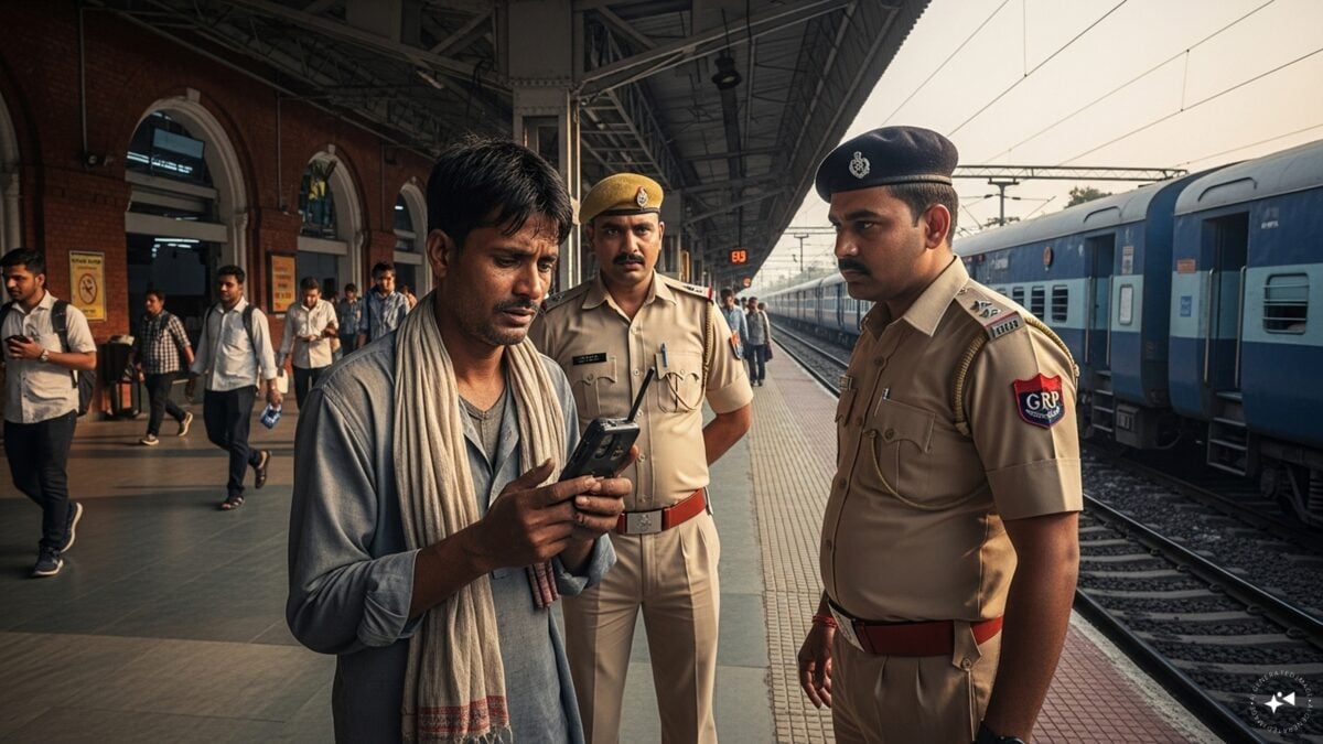 दोनों हाथों में महंगे मोबाइल, GRP जवानों की पड़ी पैरों पर नजर और झटके ...