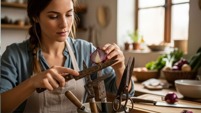 कैंची या चाकू में लग गई है जंग? प्याज और नमक का कॉम्बिनेशन कर देगा कमाल ...