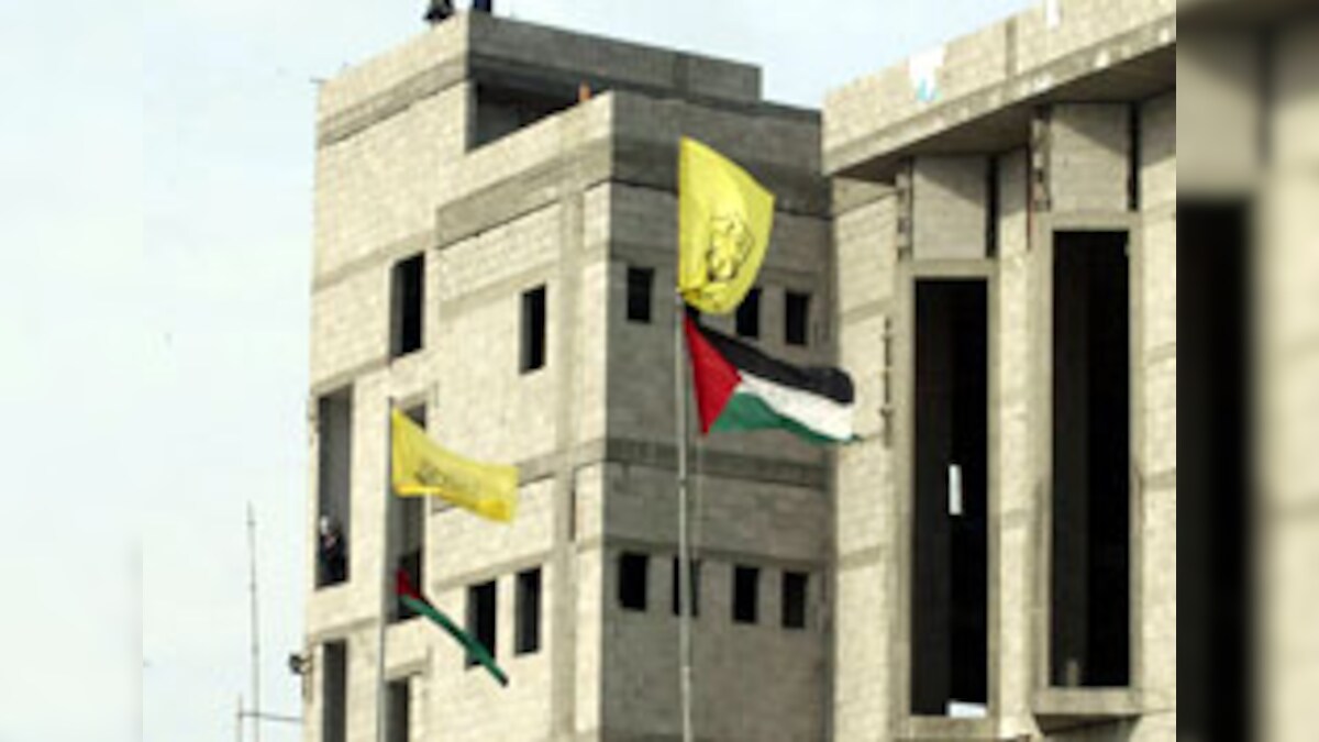 Palestinian Parliament building on fire