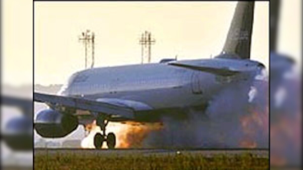 US Jet catches fire during servicing - News18
