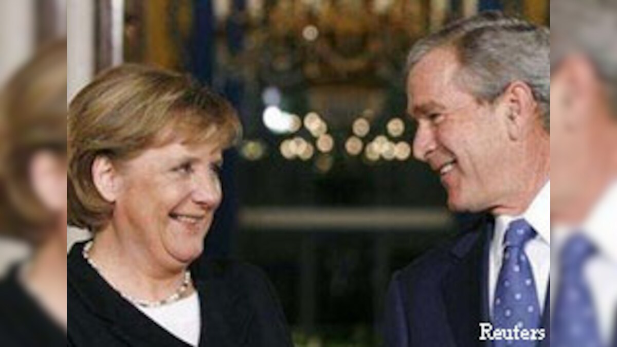 'No back rubs', Bush tells Merkel - News18