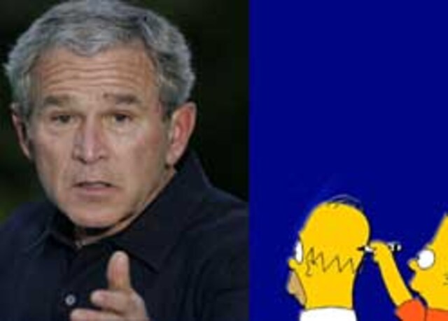 Prez Bush might just be on 'The Simpsons' show - News18