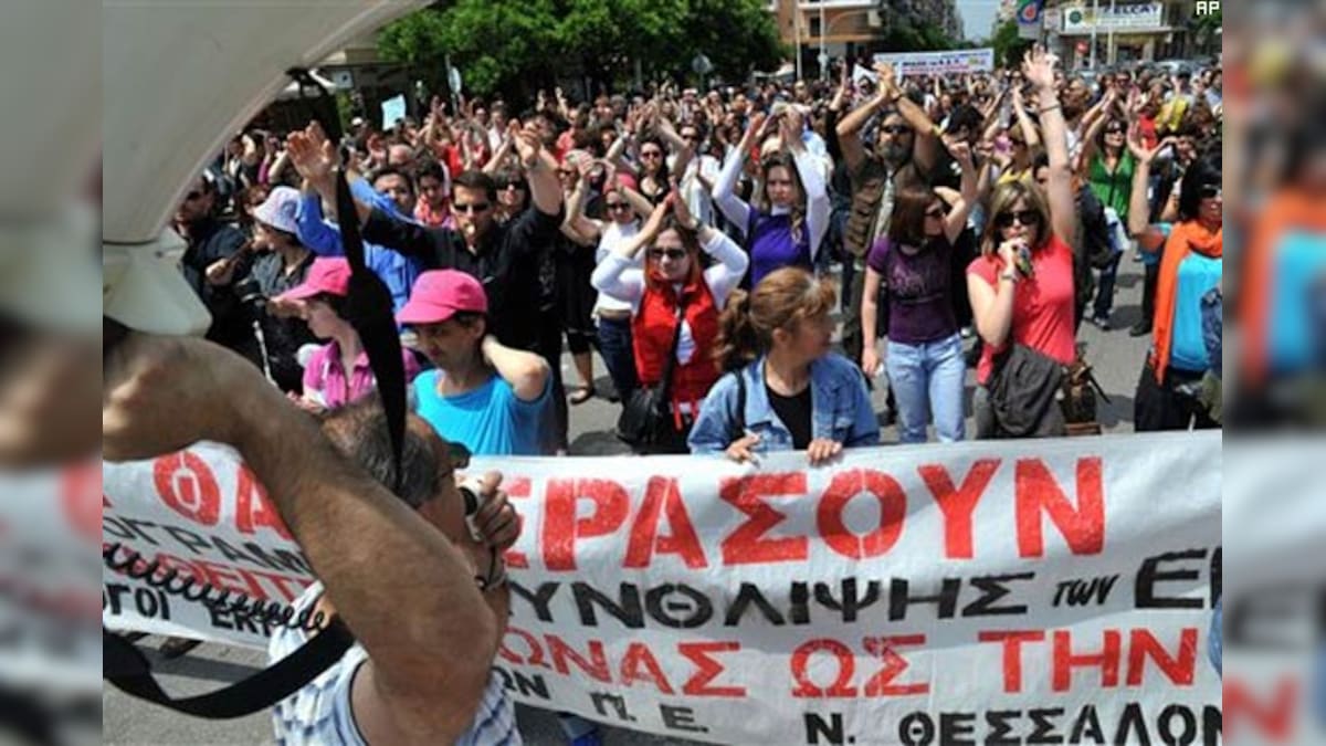 Protests in Greece against austerity measures - News18
