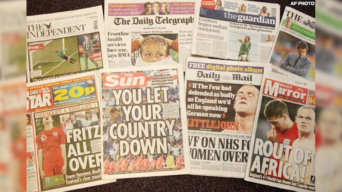 British tabloids rip apart 'awful' England - News18