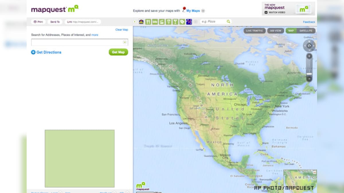 MapQuest beta version has a cleaner, simpler look - News18
