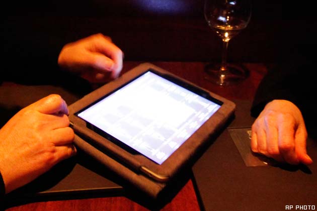 Digital dining: iPads as restaurant menus