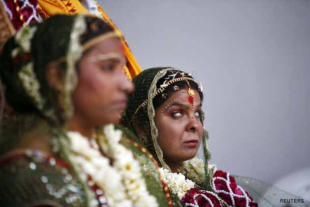 In pics: Mass wedding for blind couples