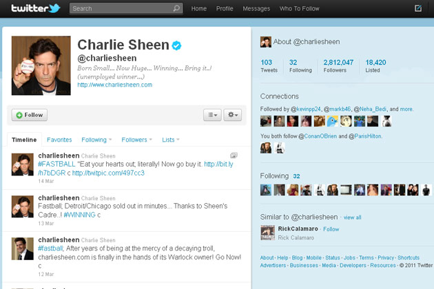 Life and times of @CharlieSheen