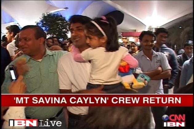 Freed MT Savina Caylyn sailors return home - News18