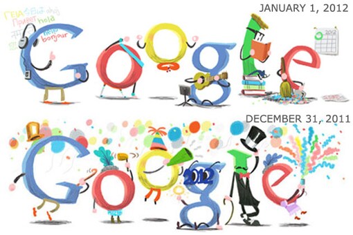 Google doodles New Year's Day - News18