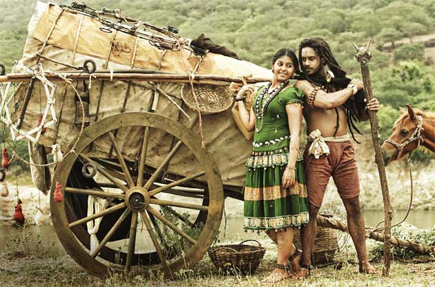 Aadhi and Dhansika in Tamil period film 'Aravaan'