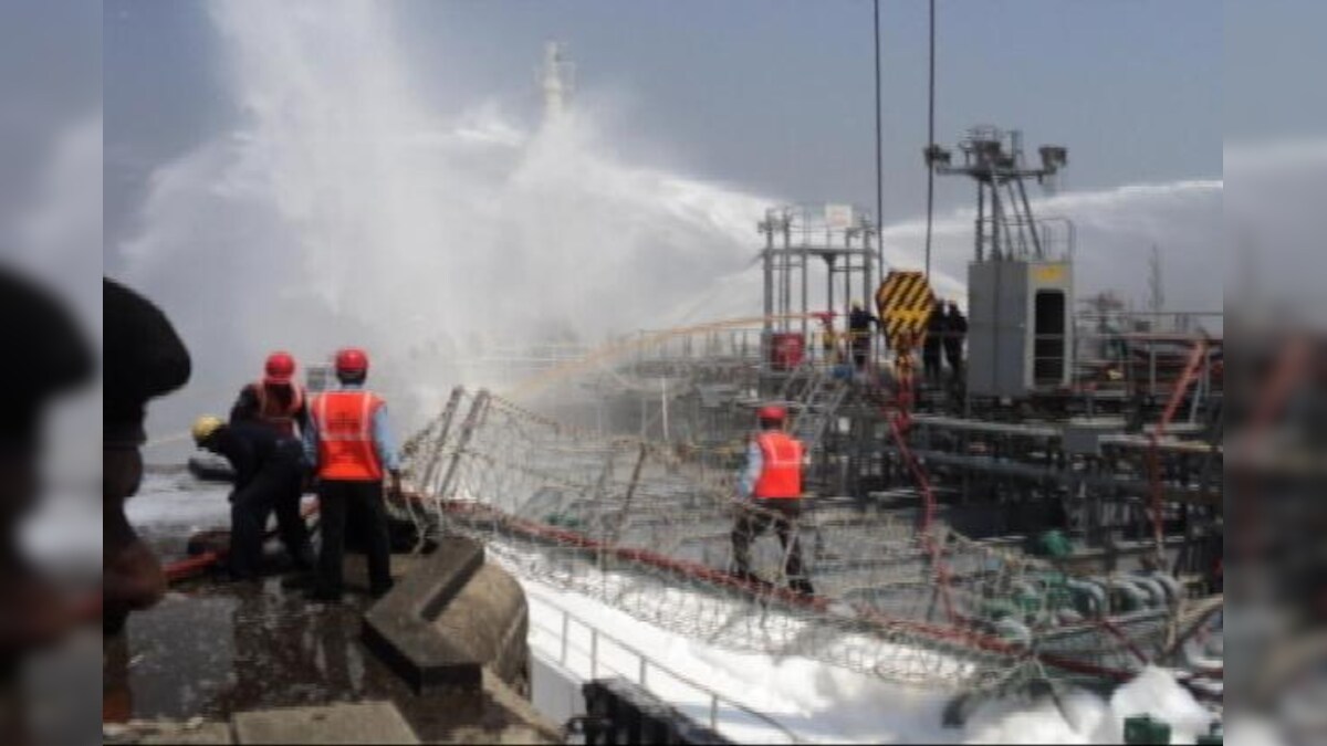 Mumbai: 7 injured in explosion, fire on Korean tanker - News18
