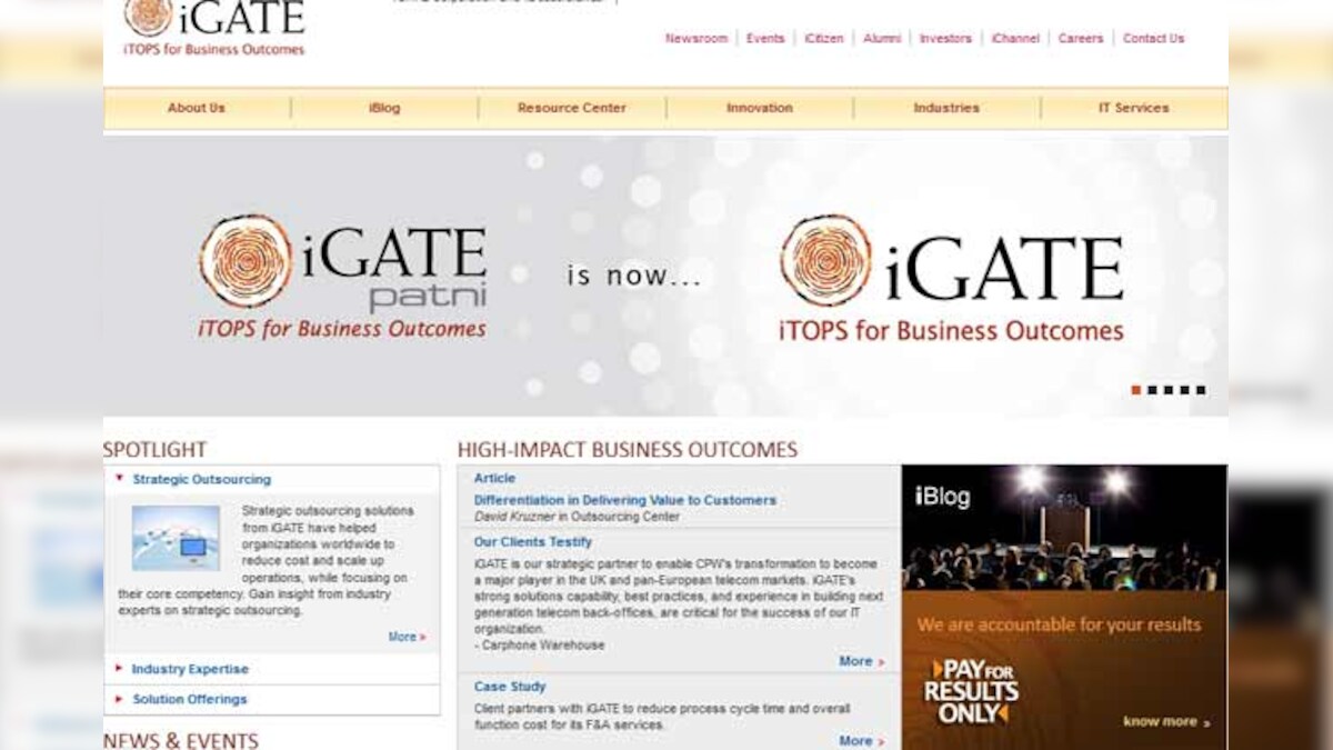iGATE removes Patni from brand name